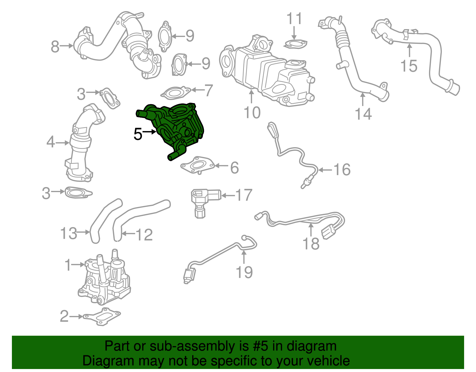 2017-2023 GM Exhaust Gas Recirculation (EGR) Valve Bypass Valve ...