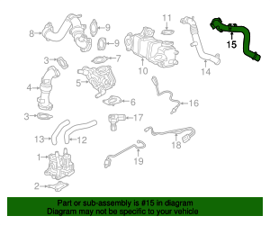 12711656 GM Exhaust Gas Recirculation Manifold Cooling Return Pipe | GM ...