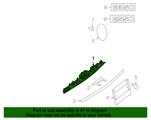 207-750-04-93 - Deck Lid Handle 2010-2013 Mercedes-Benz ...