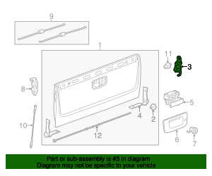 2007-2024 GM Tailgate Hinge 15192282 GM | GMPartsDirect.com