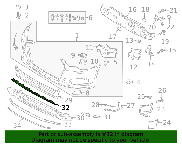 2019-2022 Audi Reinforcement 4K0-807-888 | Genuine Audi Parts