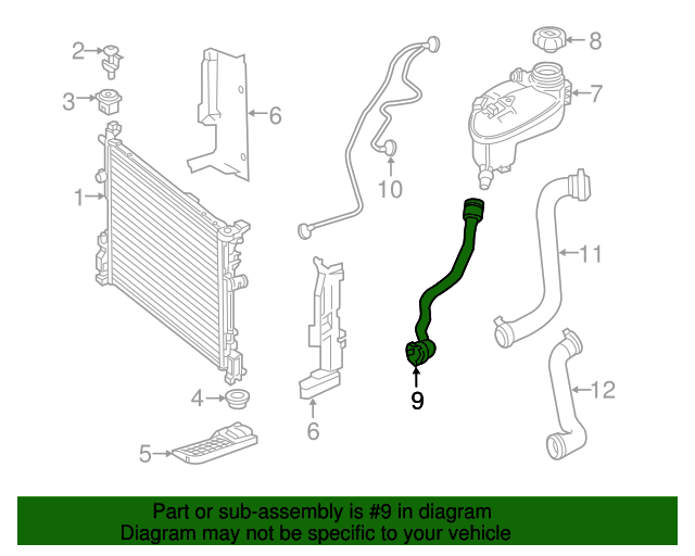 246-501-00-58 - Reservoir Hose 2014-2020 Mercedes-Benz | Mercedes-Benz ...