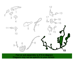 84809808 - Front Driver Side Door Wiring Harness 2019-2024 Chevrolet ...