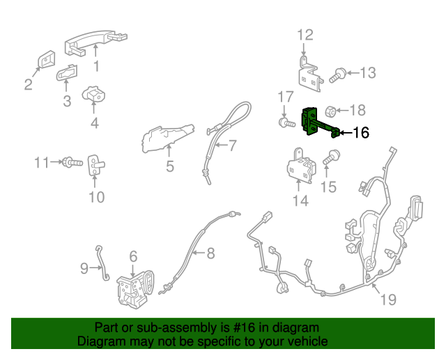 Front Side Door Check Link 42846244 | GMPartsDirect.com