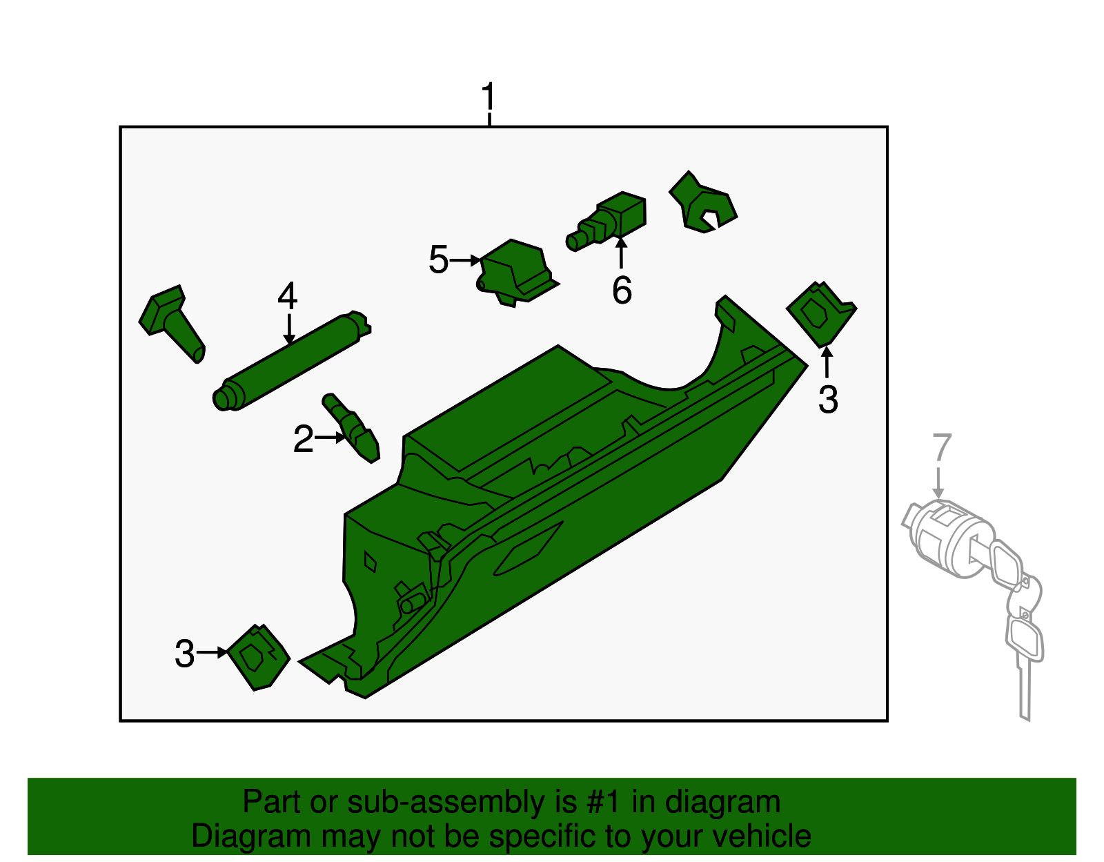 2019-2020 Nissan Armada Glove Box Assembly 68102-1LA0A | My Nissan Part