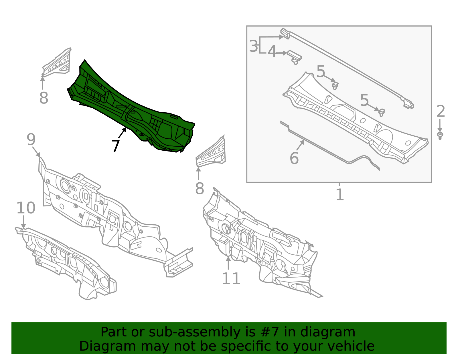 66700-L1000 - High-Quality Cowl Plenum Panel for 2021-2023 Hyundai ...