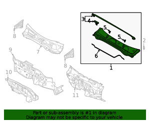 86150-L1000 - Cowl Grille - 2020-2023 Hyundai Sonata | World OEM Parts ...
