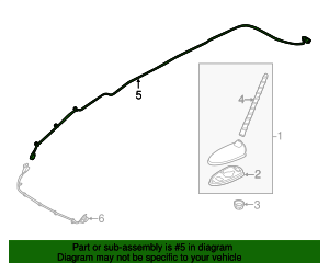 2011-2016 Kia Sportage Antenna Cable 96550-3W150 | QuirkParts