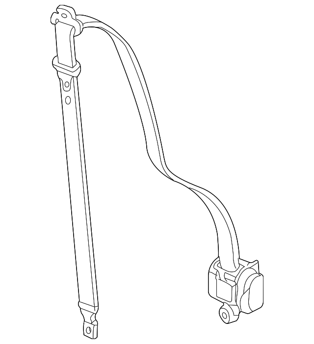 2005-2009 Hummer H2 Ebony Rear Passenger Side Seat Belt with Retractor ...