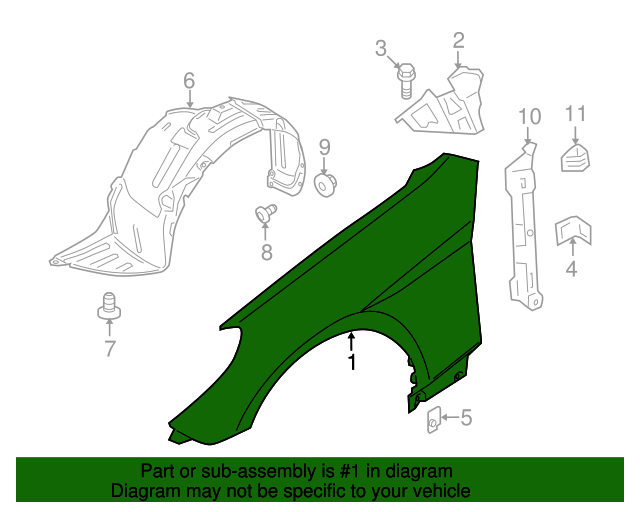2010-2016 Hyundai Genesis Coupe Fender 66311-2M000 | OEM Parts Online