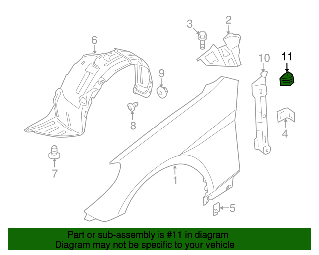 1995-2024 Hyundai Insulator Clip 81126-37010 | OEM Parts Online