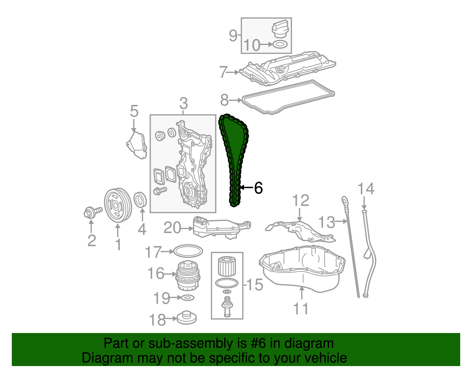 2009-2019 Toyota Timing Chain 13506-0V010 | Toyota Parts Center