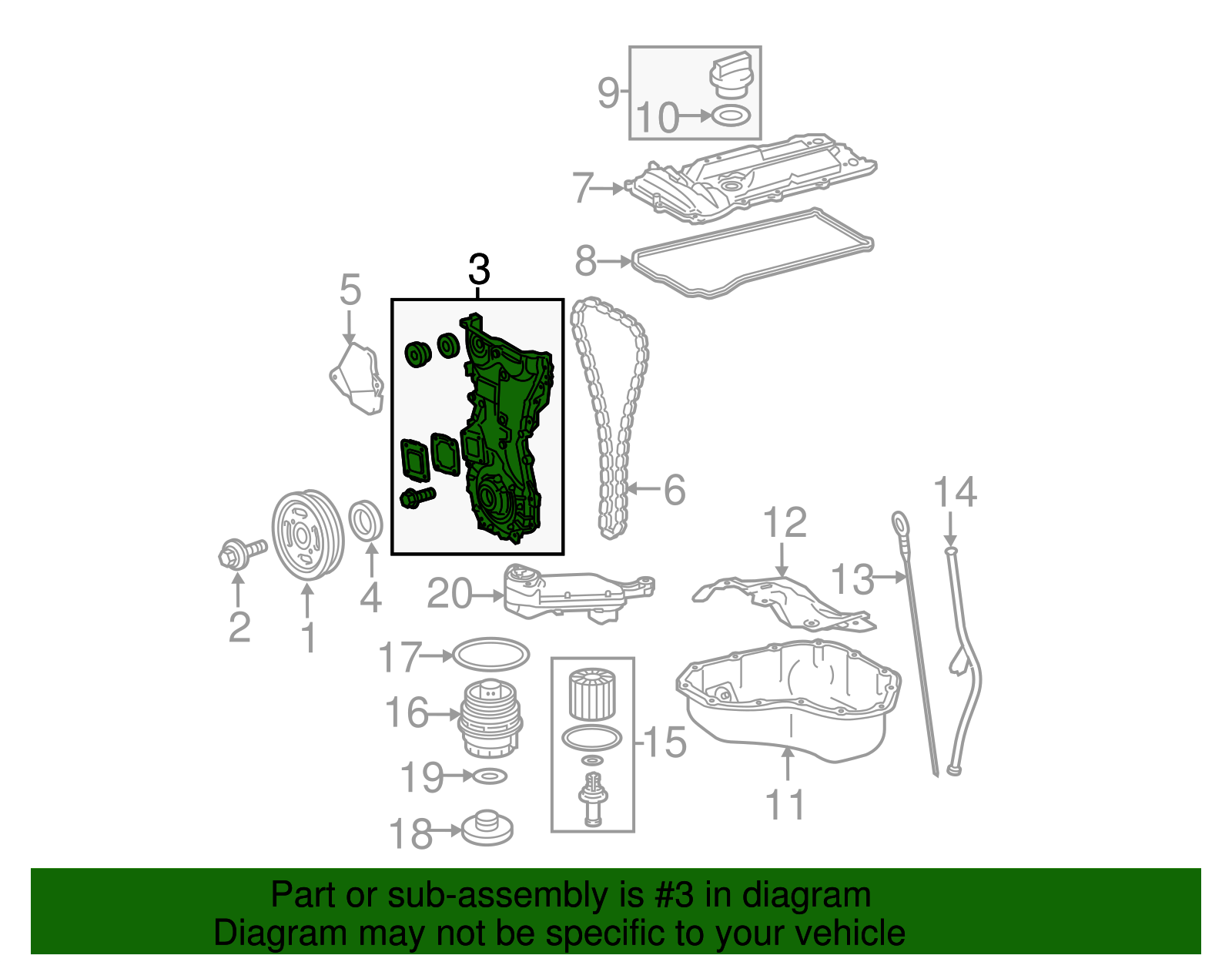 11310-0V010 - Oil Pump - 2010 2011 Toyota Camry | Toyota Parts Delivered