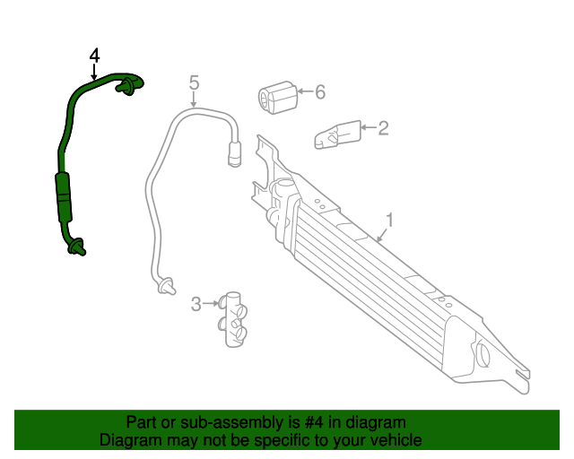 2007-2016 Mercedes-Benz Oil Cooler Line 164-500-68-72 | Mercedes-Benz Parts