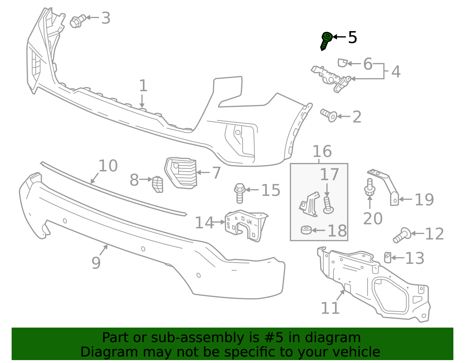 2014-2025 GM Headlamp Assembly Bolt (Replaces Part Number 11609489 ...
