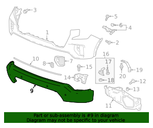 2019-2022 GMC Primed Front Bumper Impact Bar 84482541 | TascaParts.com
