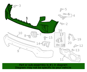 2019-2022 GMC Front Bumper Upper Fascia 84542588 GM | GMPartsDirect.com