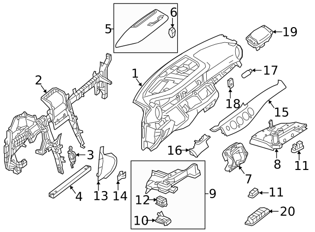 238-680-09-01 - Instrument Panel Molding 2018-2023 Mercedes-Benz ...