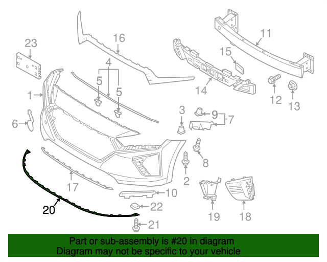 2017-2022 Hyundai Ioniq Lower Deflector 86591-G2000 | OEM Parts Online