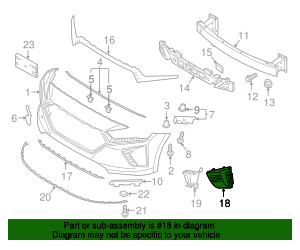 2017-2019 Hyundai Ioniq Fog Light Trim 86517-G2000 | AutoNationParts.com