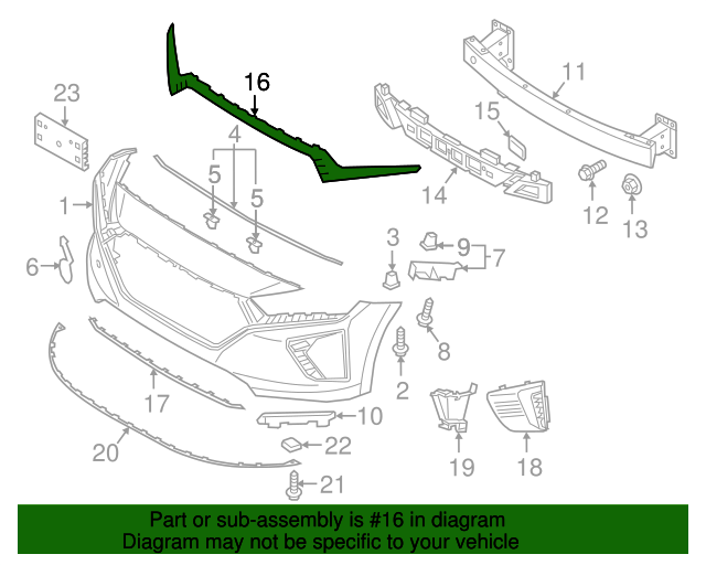 2017-2019 Hyundai Ioniq Molding Panel 86585-G2000 | OEM Parts Online