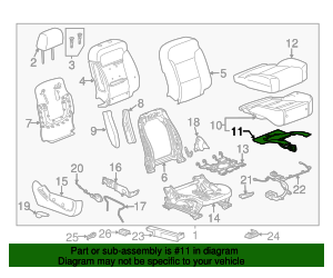 2015-2020 GM Air Bag Seat Sensor Mat 84381564 GM | GMPartsDirect.com