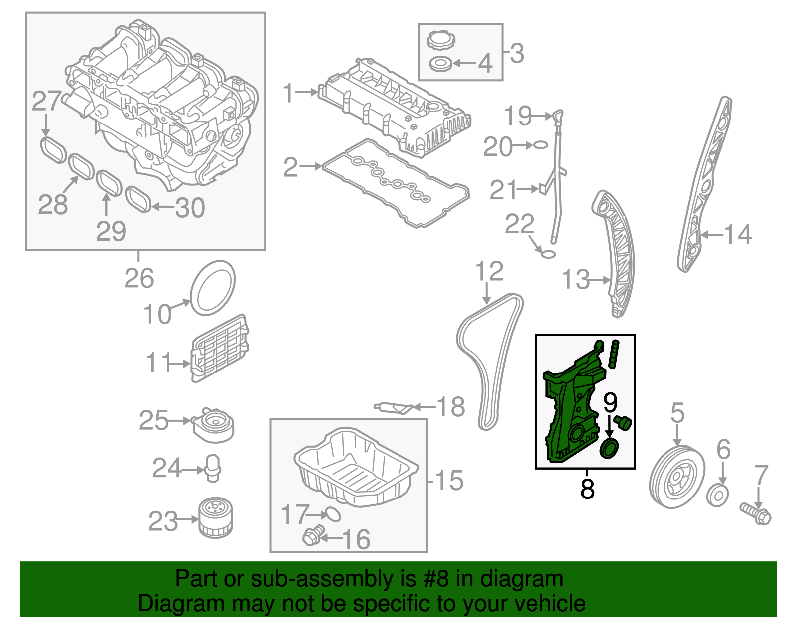 21350-2G100 - Timing Cover 2011-2013 Kia Sportage | Kia.Parts Store