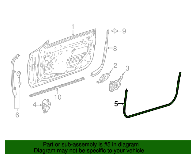238-727-28-00 - Door Weather-Strip 2018-2023 Mercedes-Benz | Mercedes ...
