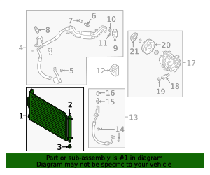 Genuine Condenser for 2019-2021 Hyundai Veloster | Part# 97606-J3290 ...