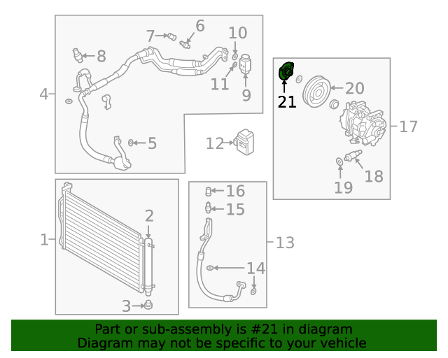 2017-2021 Hyundai A/C Compressor Clutch Hub 97644-M0000 | OEM Parts Online