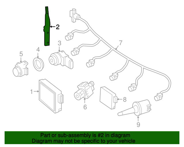 166-885-09-14 - Radar Sensor Bracket 2013-2019 Mercedes-Benz ...