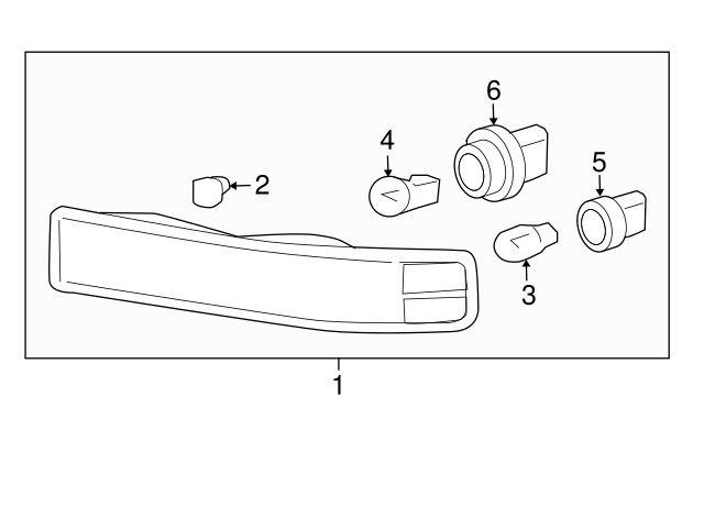 2003-2024 GM Passenger Side Parking and Turn Signal Lamp 84218438 ...