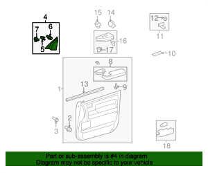 67491-0C030-C0 - Door Mirror Trim Ring 2007-2022 Toyota ...