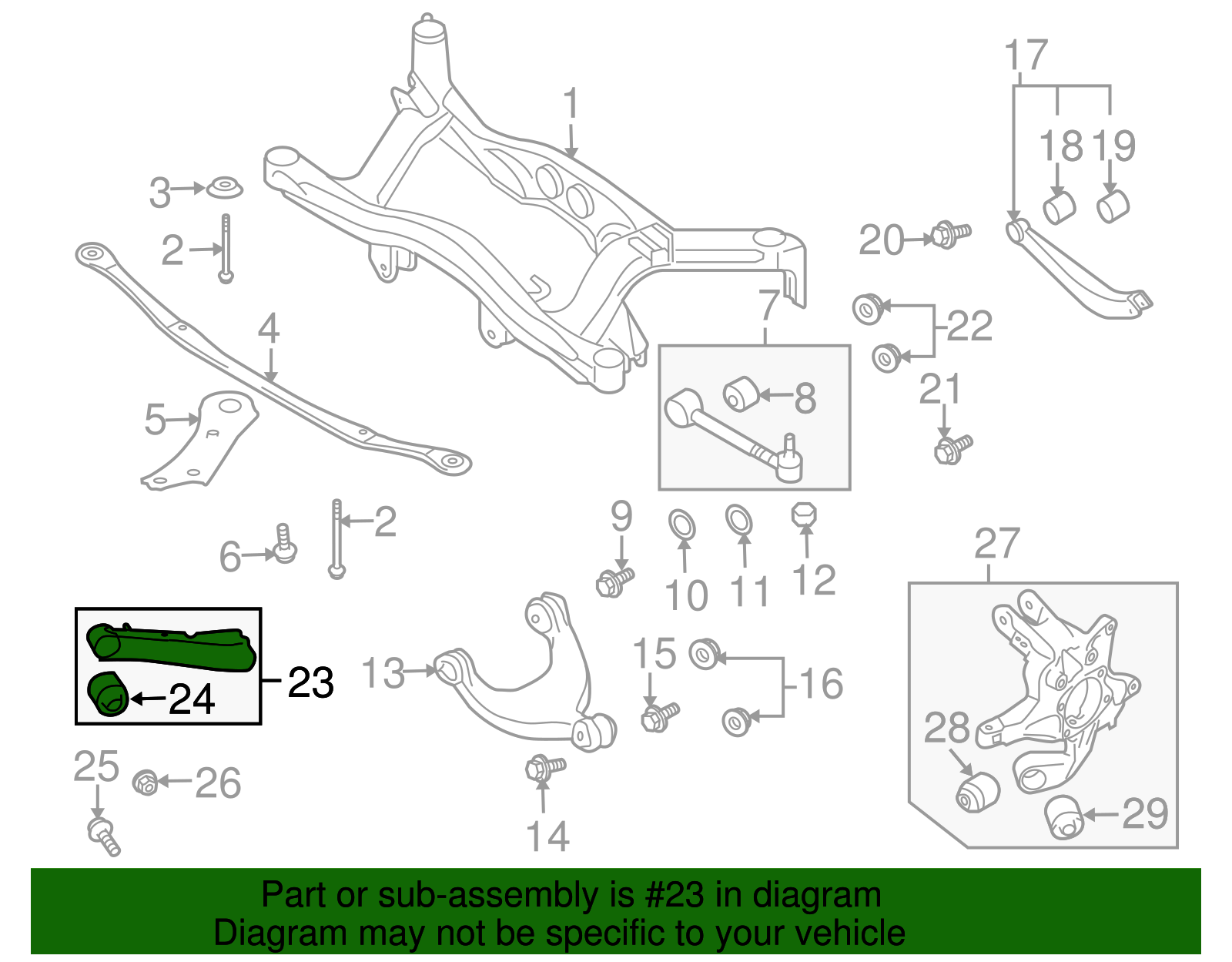 20250XA01A - 2006-2014 Subaru - Trailing Arm | OEM Subaru Parts Center