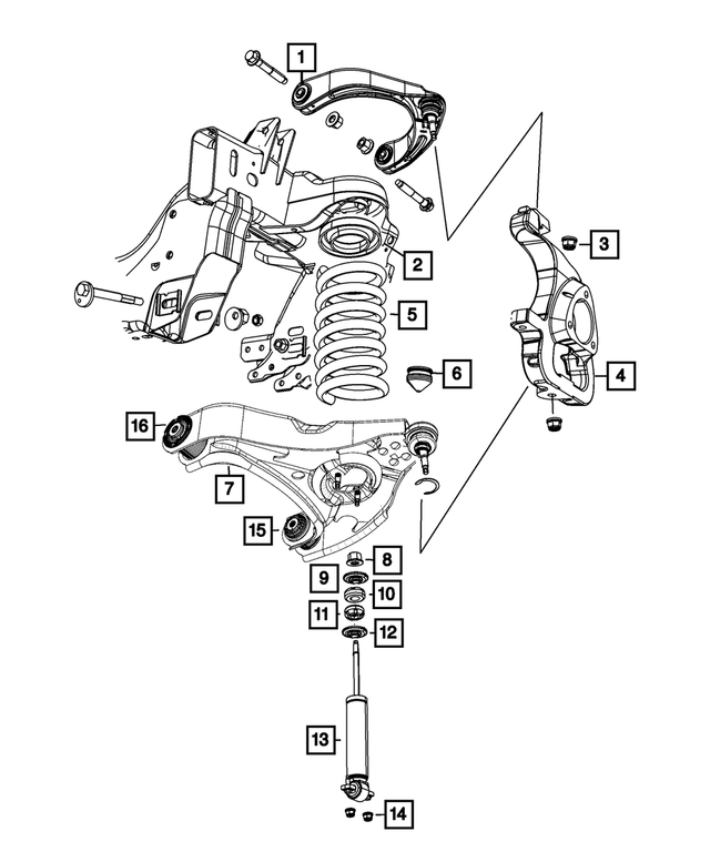 2014-2018 Ram 2500 Suspension Shock Absorber Kit 5168802ae | TascaParts.com