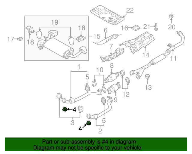 28679-21000 - Center Pipe Nut - 2001-2016 Hyundai | World OEM Parts Hyundai