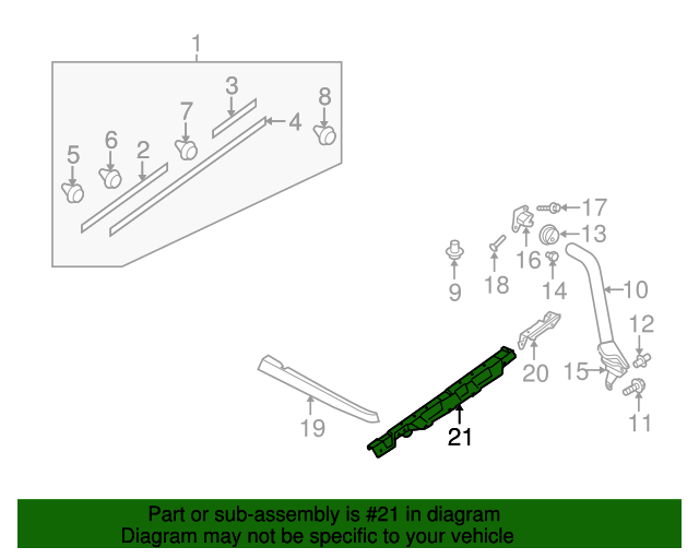 2003-2006 Subaru Baja Frame Molding 91008AE03A | QuirkParts