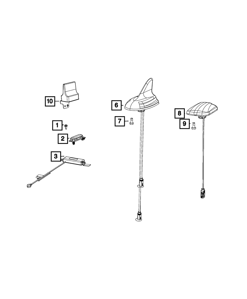 68567038AA - Radio Antenna Module 2015-2023 Dodge Challenger ...