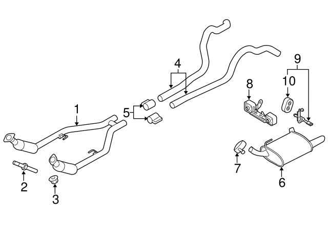 2011-2014 Ford Mustang Exhaust Pipe - Driver's Side (LH) BR3Z-5A212-F ...
