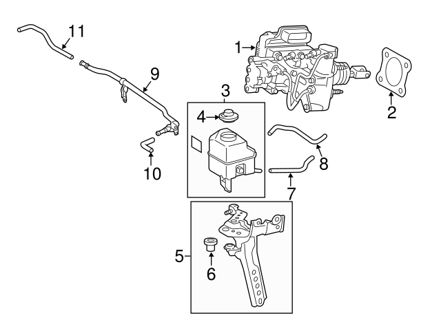 2013-2016 Lexus ES300h Brake Booster 47050-33100 | OEM Parts Online