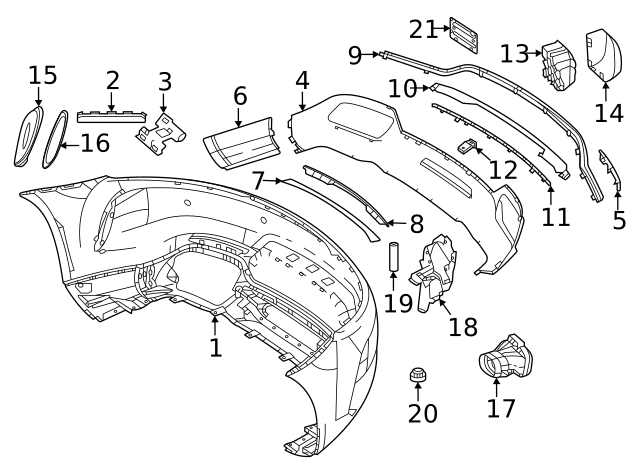 190-885-75-01 - Bumper Corner Cover 2018-2021 Mercedes-Benz AMG® GT C ...