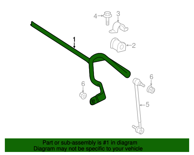 48811-06251 - Stabilizer Bar - 2012-2018 Toyota | OEM Genuine Toyota Parts