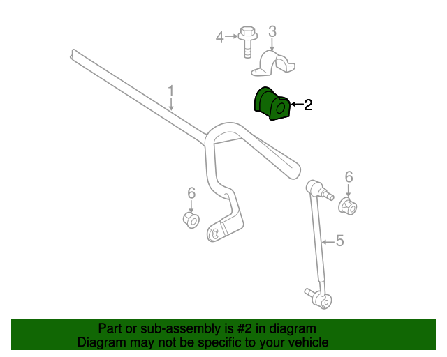 48815-06140 - Suspension Stabilizer Bar Bushing (Front) 2007-2018 ...