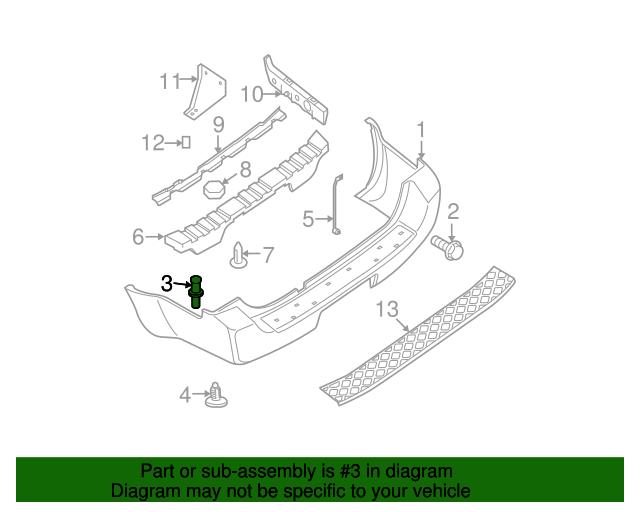 2005-2015 Nissan Bumper Cover Clip 85284-7S610 | Nissan Parts Plus