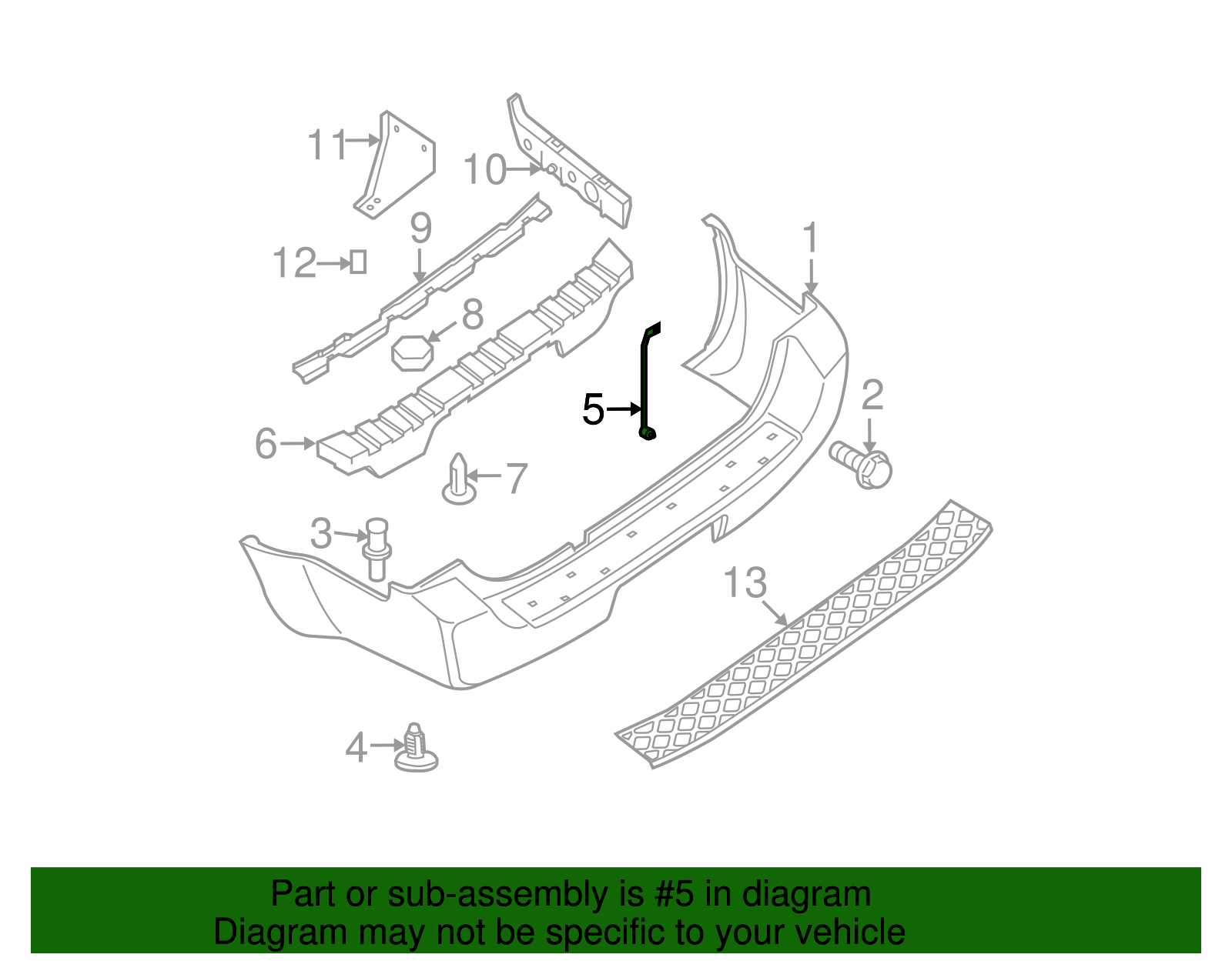2005-2007 Nissan Pathfinder Bumper Cover Brace 85050-EA500 | Melloy ...