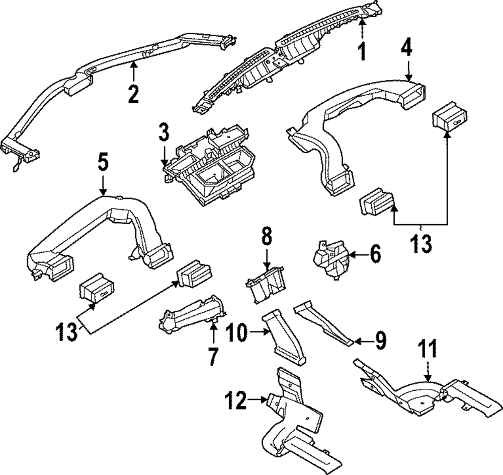 2022-2024 Ford Maverick | Rear Duct | NZ6Z-19B680-B | Walls' Ford Parts