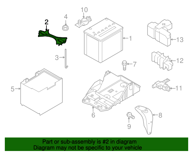2013-2020 Mazda Hold Down KD53-56-031A | Mazda-Parts