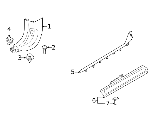 51-43-9-472-824 - Kick Panel Trim 2021-2024 BMW | AutoNationParts.com
