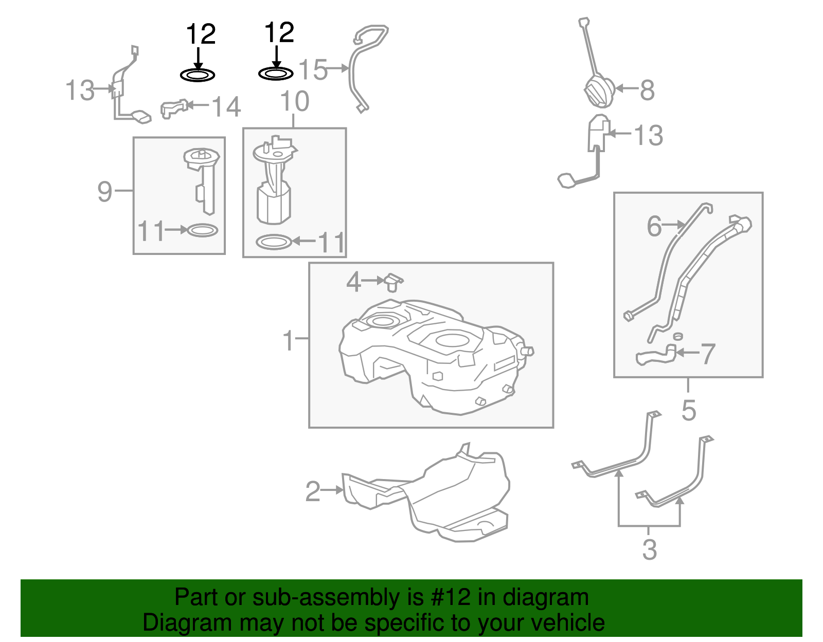 2004-2025 GM Fuel Tank Lock Ring (Right) 10325852 GM | GMPartsDirect.com