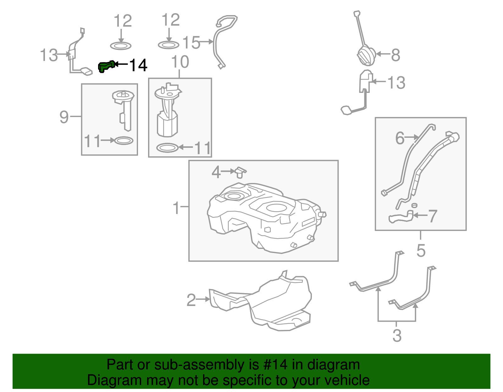 2007-2025 GM Fuel Tank Pressure Sensor 13502903 | Courtesy Parts